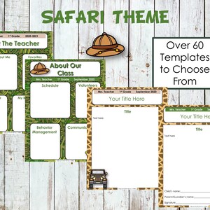 Digital and Printable Classroom Newsletters in Jungle Safari, Editable ...