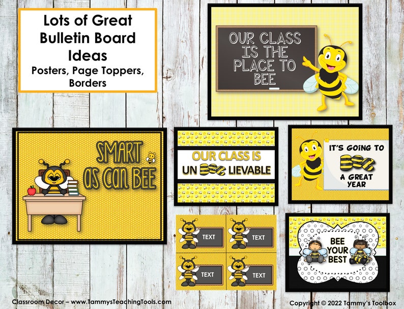 Bee Classroom Decor Theme and Activities, Bee Bulletin Board, Bee Theme ...