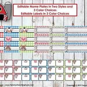 Classroom Decor With Farm and Farm Animals Theme, Printable Farm ...