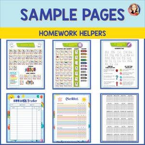 Kindergarten Student Weekly Planner | Daily Calendar, Agenda, Chore ...