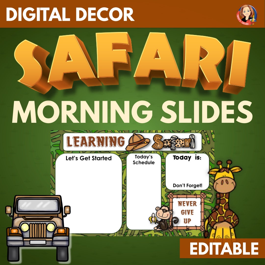 Digital Morning Work Assignment and Daily Agenda Slides in Safari ...