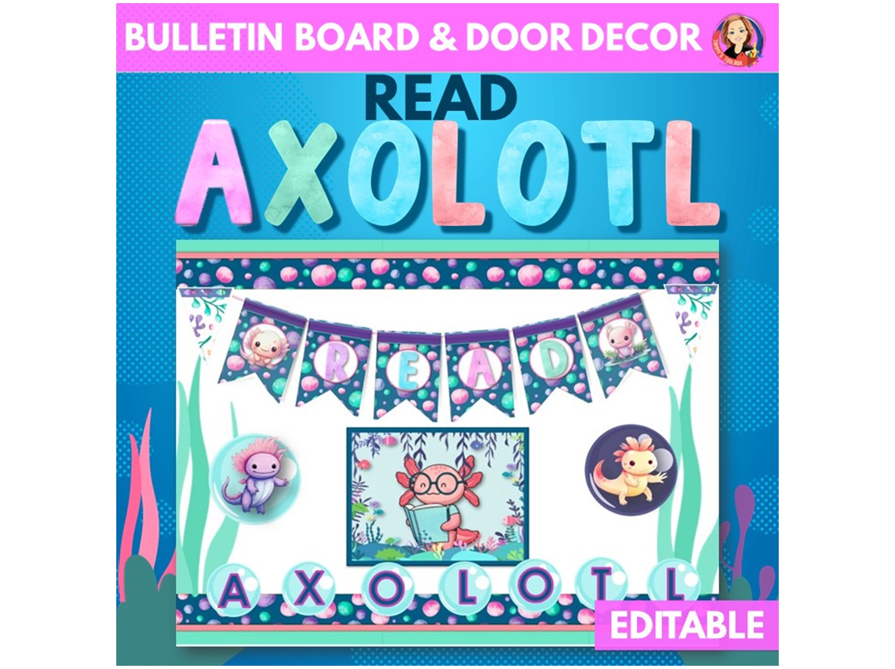 Axolotl Bulletin Board Kit, Classroom Reading Decor, Axolotl ...
