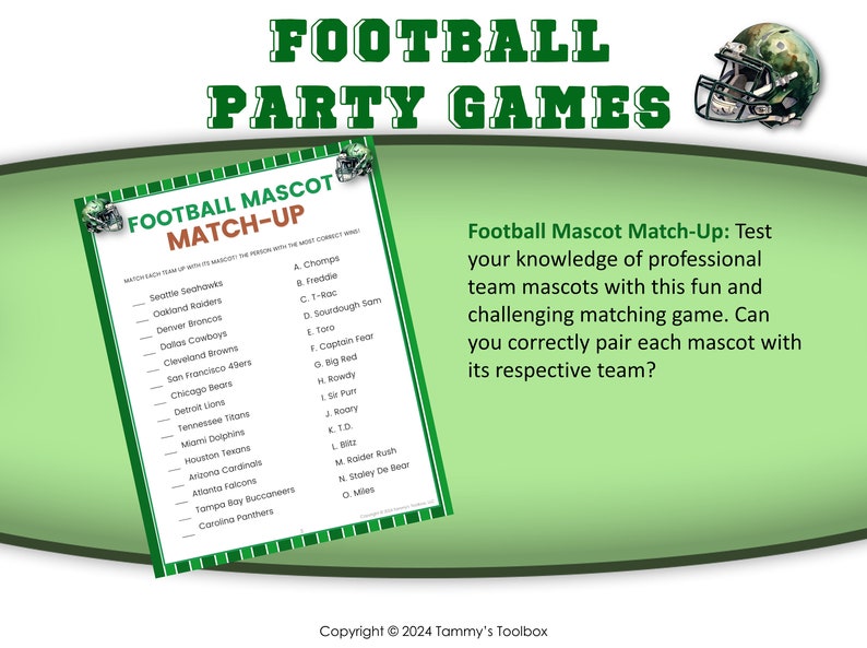 Printable Football Party Games Bundle | Fun Activities for Adults and ...