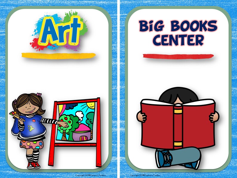 Editable Classroom Center Labels Decor in Bright Classroom Decor Theme ...