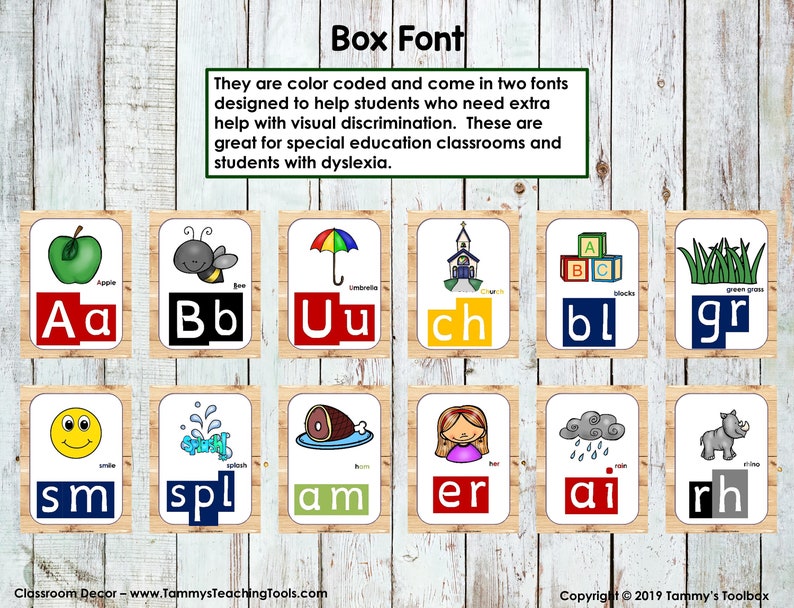 Alphabet Posters and Phonics Charts in Rustic Wood Camping Classroom ...