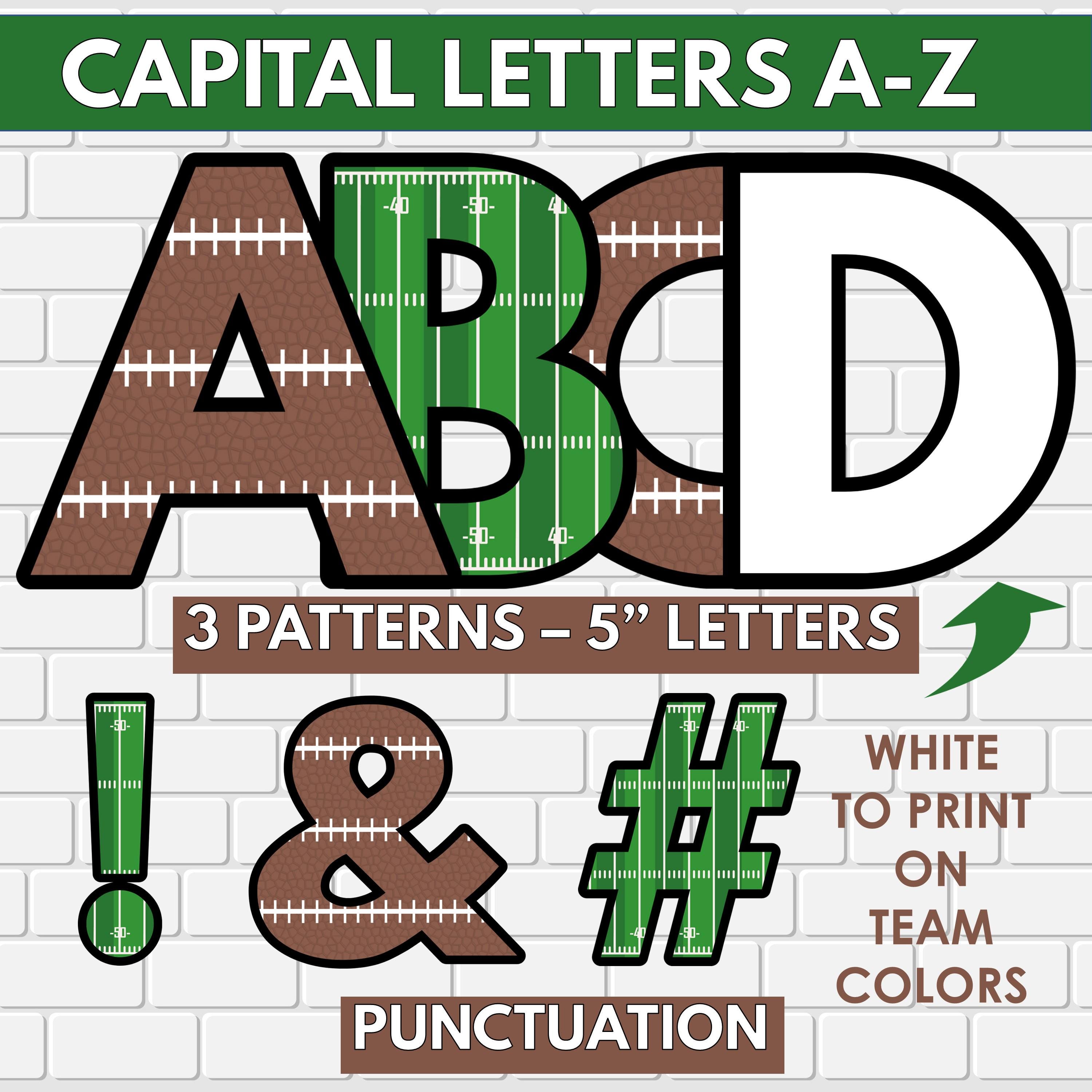 Football Bulletin Board Letters, Printable Football Bulletin Board Kit ...
