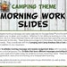 Classroom Morning Slides Templates in Camping Theme - Etsy