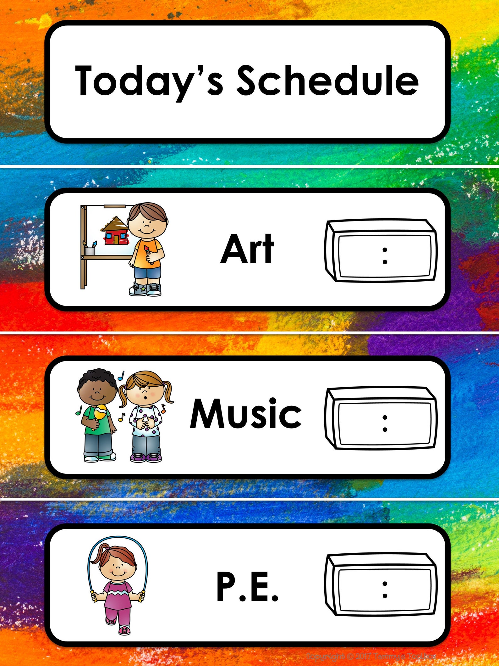 Rainbow Emoji Theme Classroom Calendar and Schedule - Editable Calendar ...
