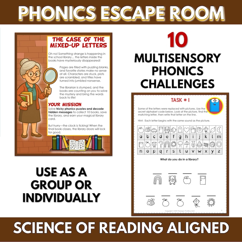 Phonics Escape Room Printable Game | Fun Reading and Spelling Review ...