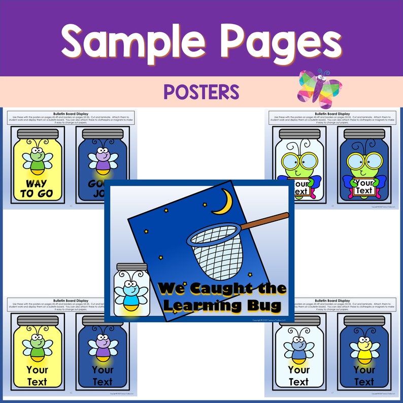 Butterfly Classroom Decor Set, Butterflies and Bugs Theme, Classroom ...