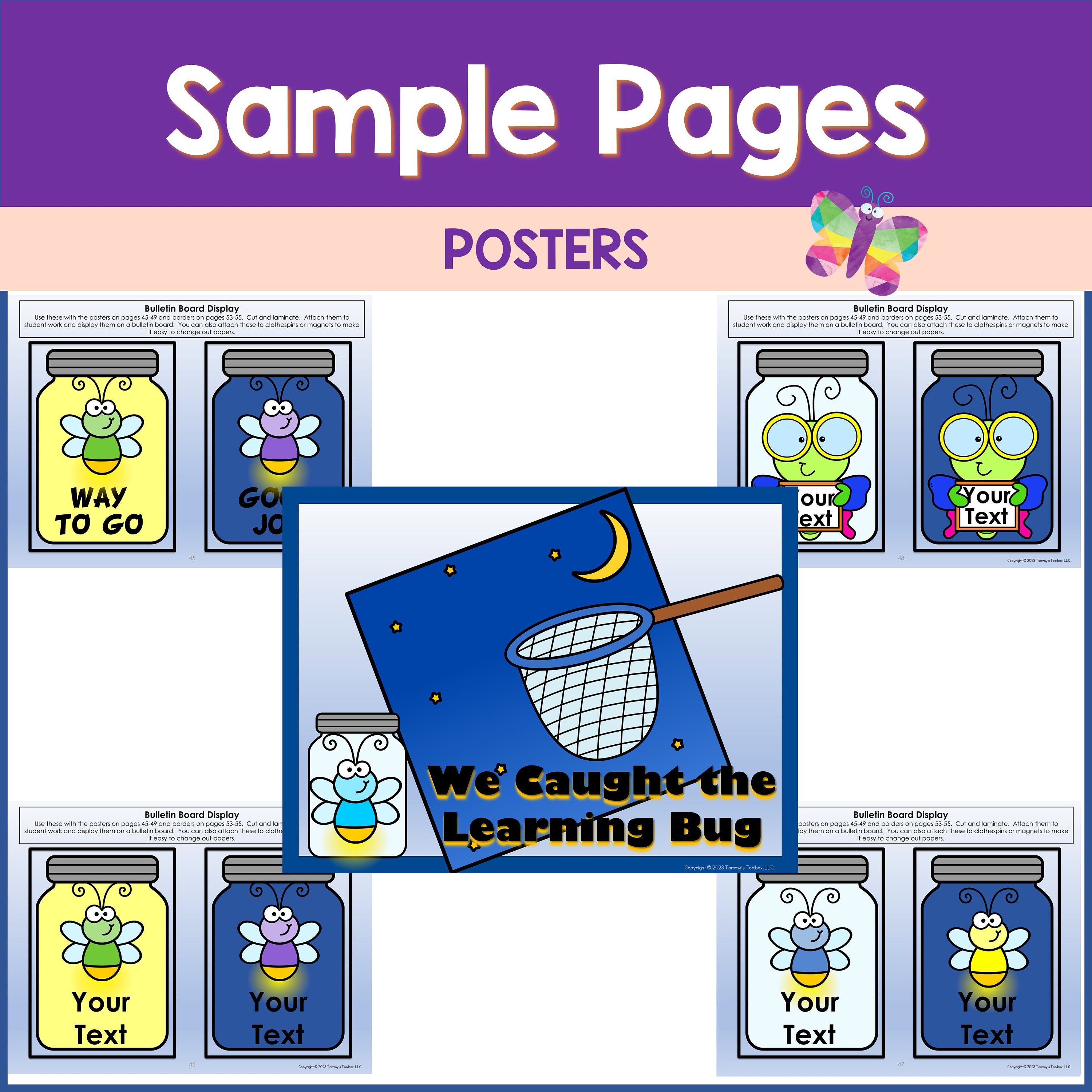 Butterfly Classroom Decor Set, Butterflies and Bugs Theme, Classroom ...