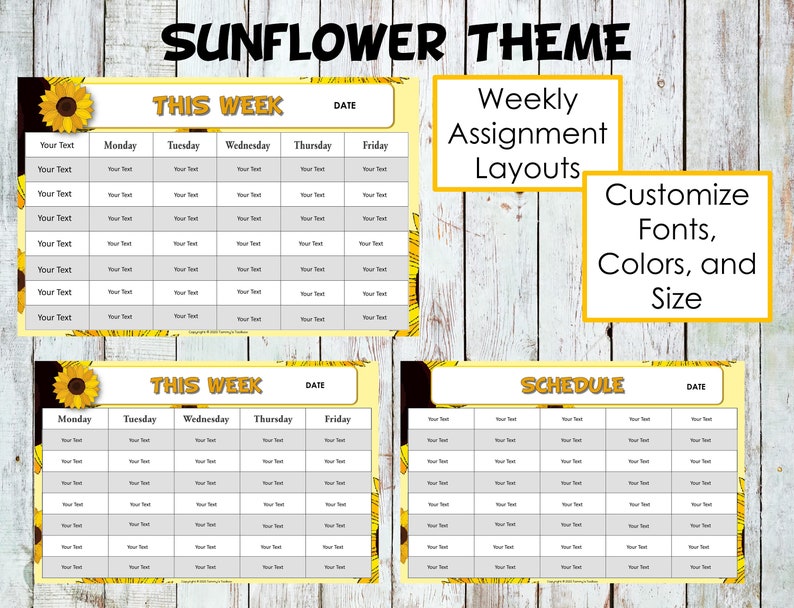 Digital Morning Meeting and Assignment Slides in Sunflower Theme - Etsy