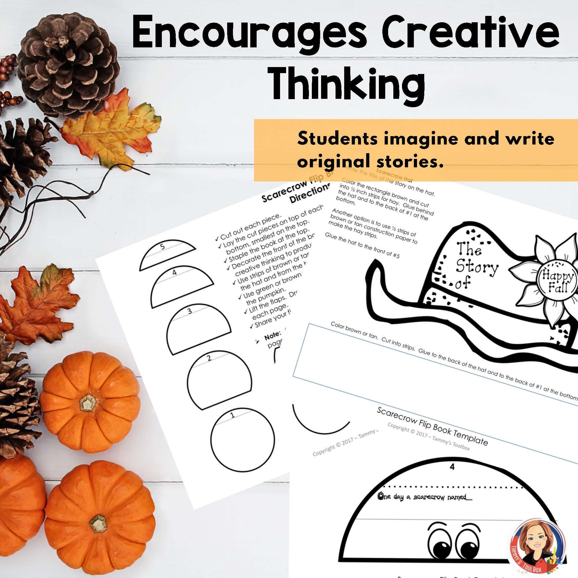 Fall Scarecrow Craft Template and Writing Activity, Fall Craft ...