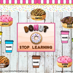 Donut Classroom Decor Bulletin Board, Donut Theme Classroom Banners ...
