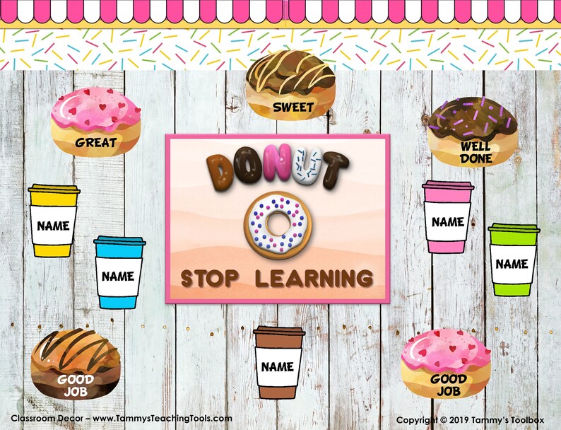 Donut Classroom Decor Bulletin Board, Donut Theme Classroom Banners ...