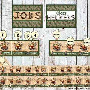 Editable Camping Classroom Decor Schedule and Classroom Management Set ...