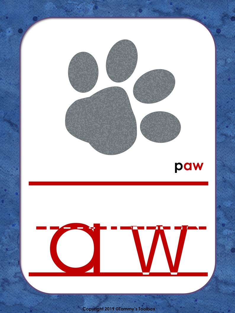 Alphabet Posters and Phonics Anchor Charts in Watercolor Blue, Blue ...