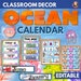 Editable Classroom Calendar in a Camping Theme, Printable Rustic ...