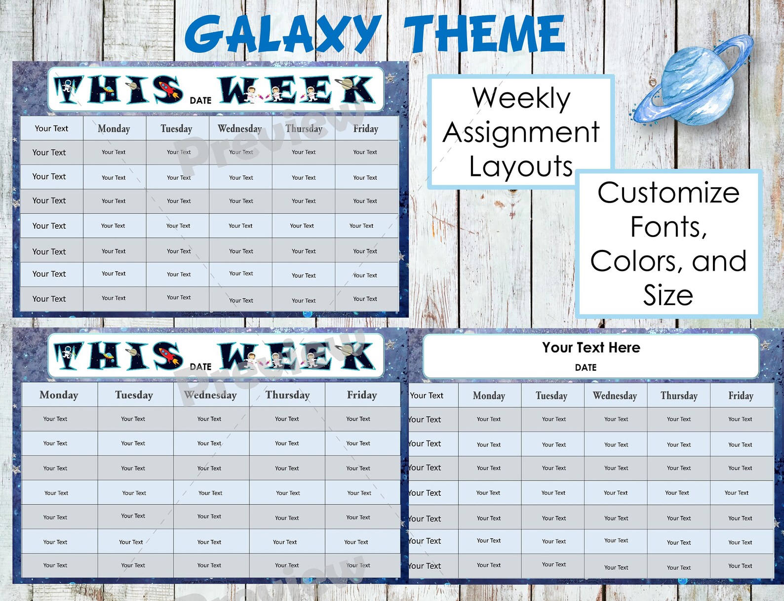 Digital Morning Work Assignment Slides in Galaxy Outer Space Theme ...