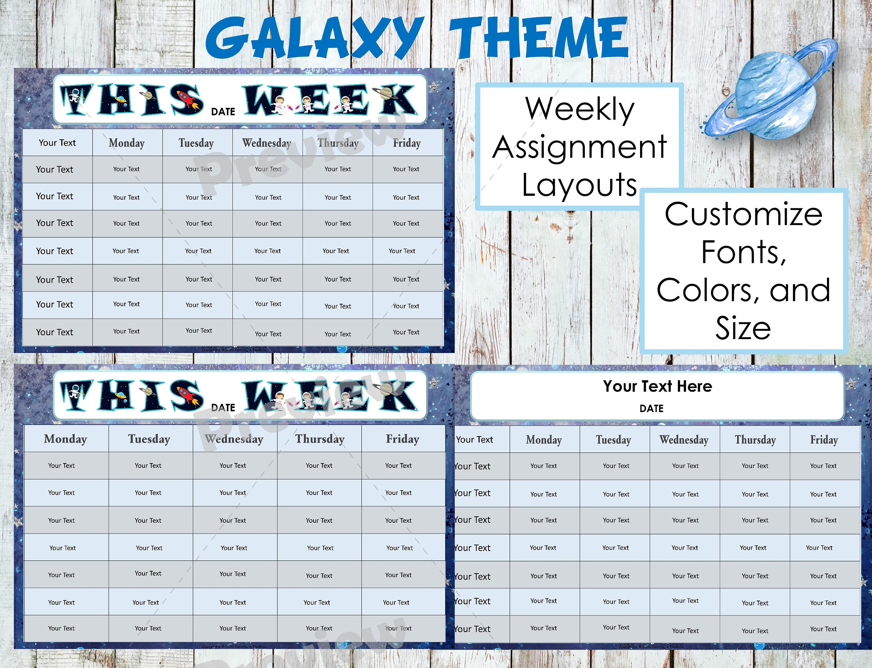 Digital Morning Work Assignment Slides in Galaxy Outer Space Theme ...