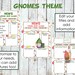 Classroom Newsletter Templates in Gnomes Theme, Printable Newsletter ...