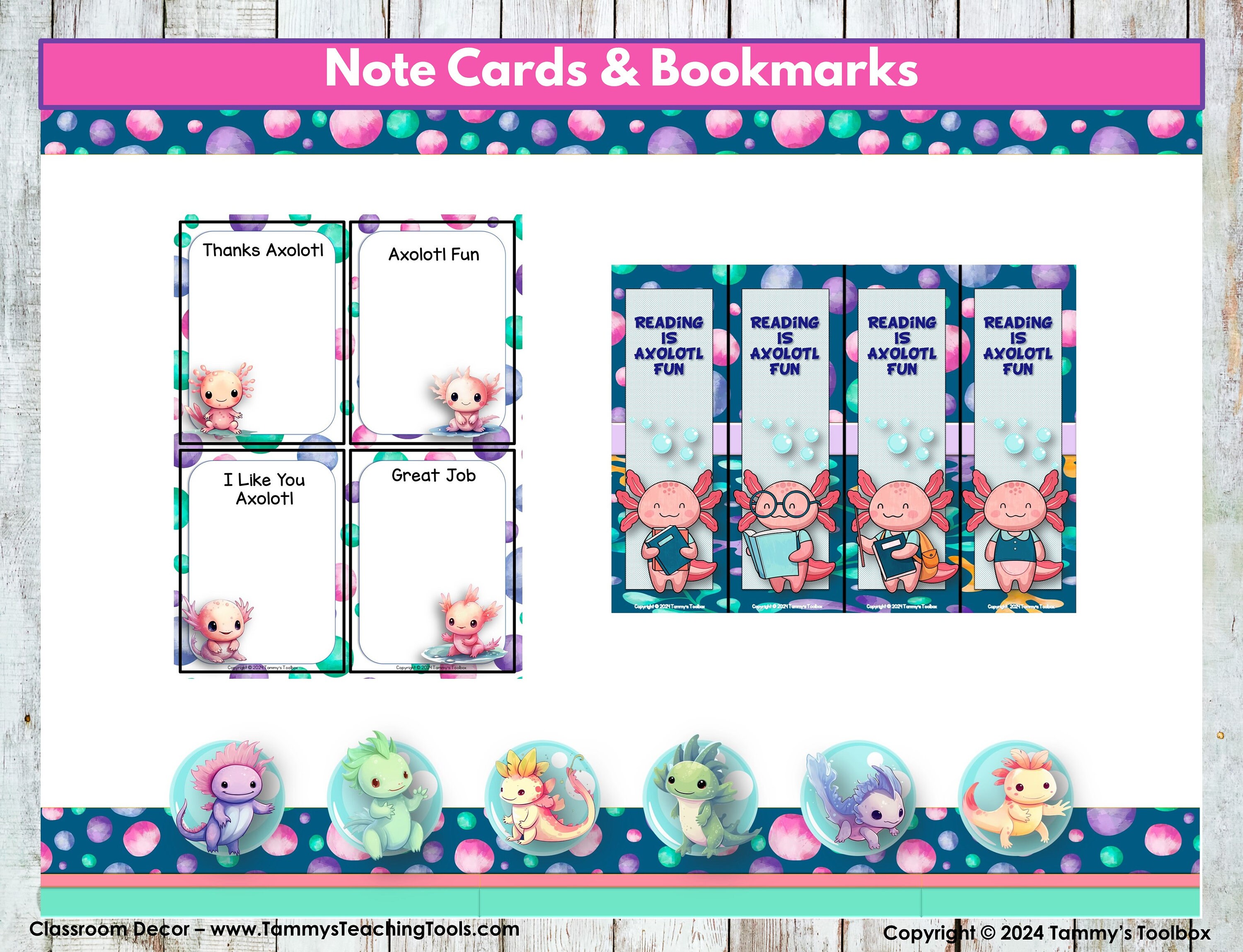 Axolotl Bulletin Board Kit, Classroom Reading Decor, Axolotl ...