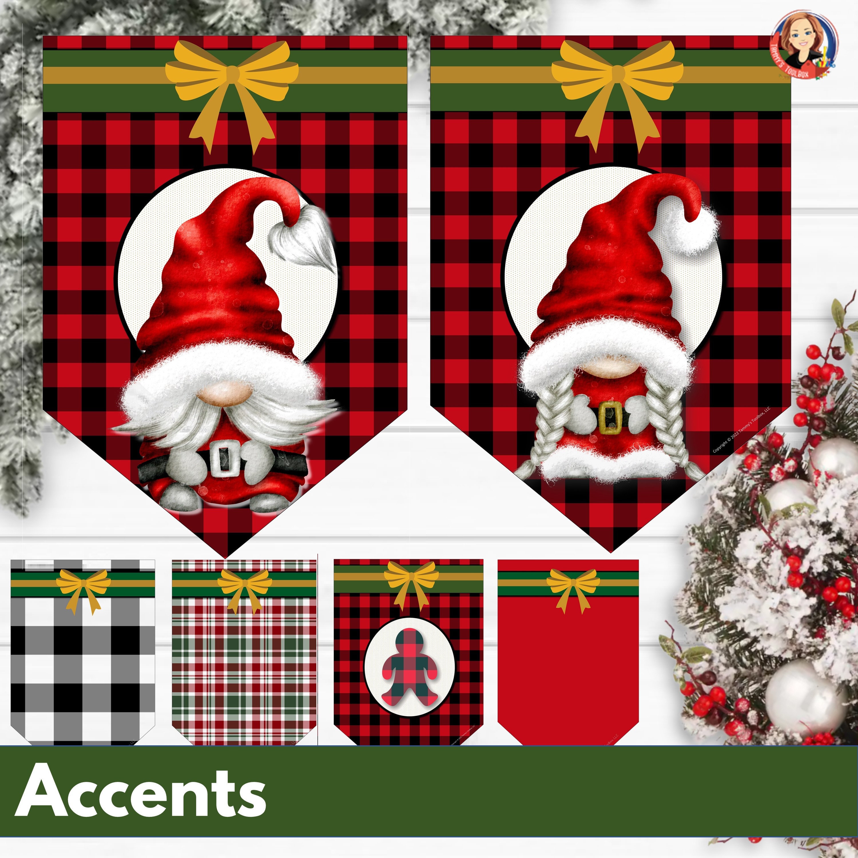 Printable Holiday Christmas Banner Pennants for Party and Bulletin ...