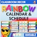 Editable Classroom Calendar in a Camping Theme, Printable Rustic ...