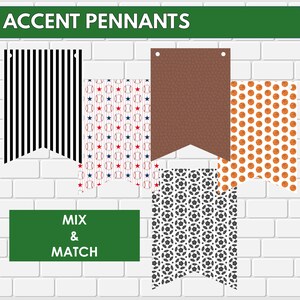Back to School Sports Bulletin Board Kit With Pennant Craft | Classroom ...