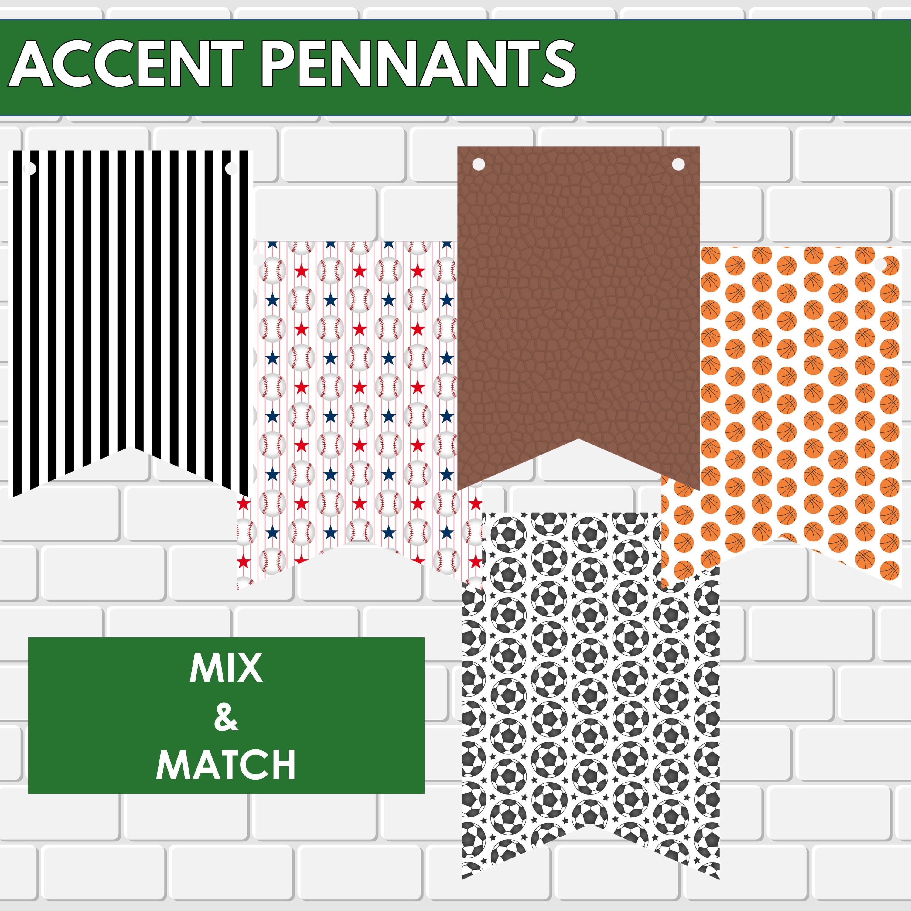 Back to School Sports Bulletin Board Kit With Pennant Craft | Classroom ...