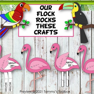 Tropical Birds All About Me Craft and Back to School Bulletin Board Kit ...