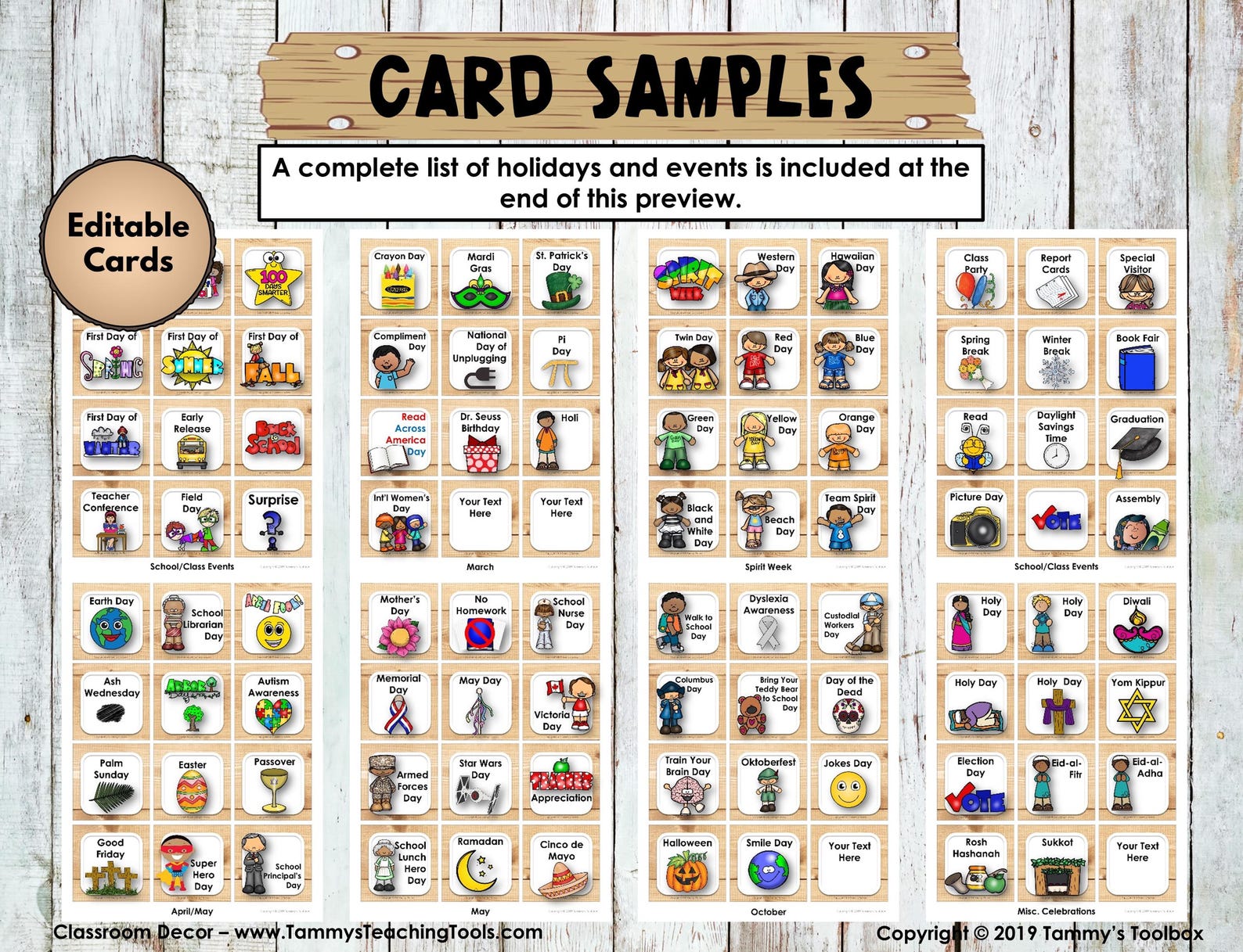 Editable Classroom Calendar in a Camping Theme, Printable Rustic ...