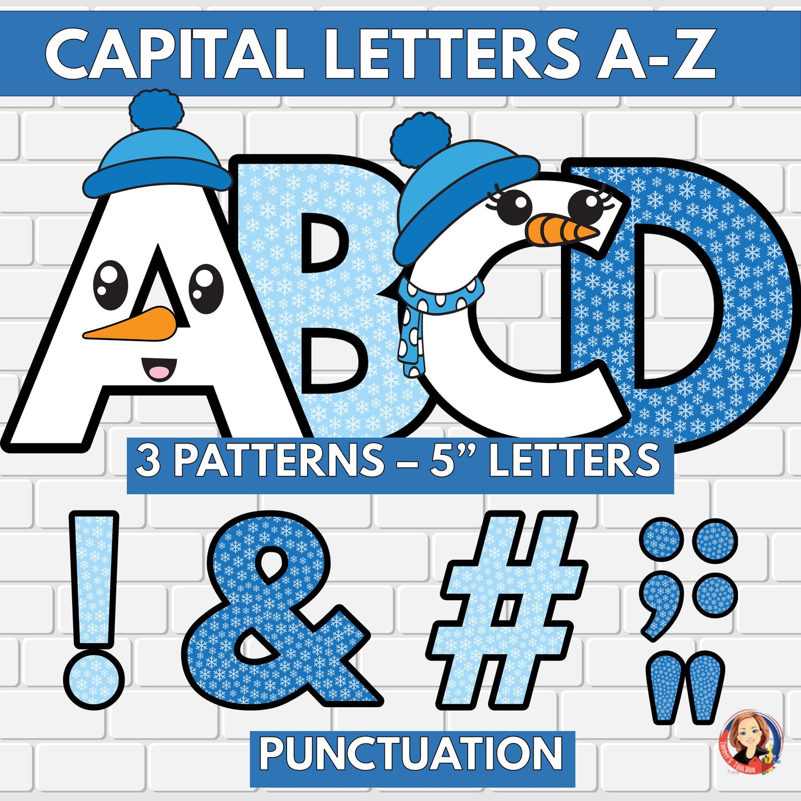 Printable Winter Bulletin Board Kit, Snowman Bulletin Board Letters ...