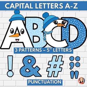 Printable Winter Bulletin Board Kit, Snowman Bulletin Board Letters ...
