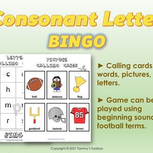 Phonics Fun: Consonant Letter Sound Bingo Game for Young Children ...