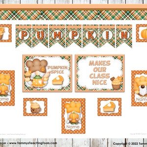 Pumpkin Spice Fall Bulletin Board Kit | Fall Classroom Decor | Autumn ...