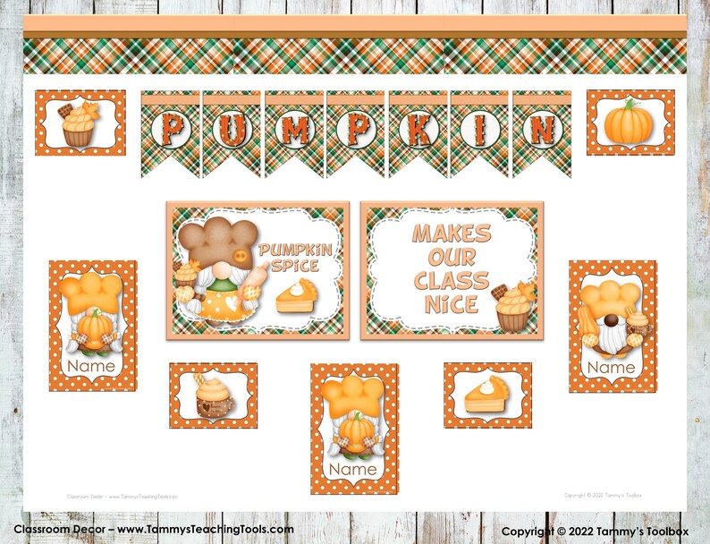 Pumpkin Spice Fall Bulletin Board Kit With Craft Activities - Etsy
