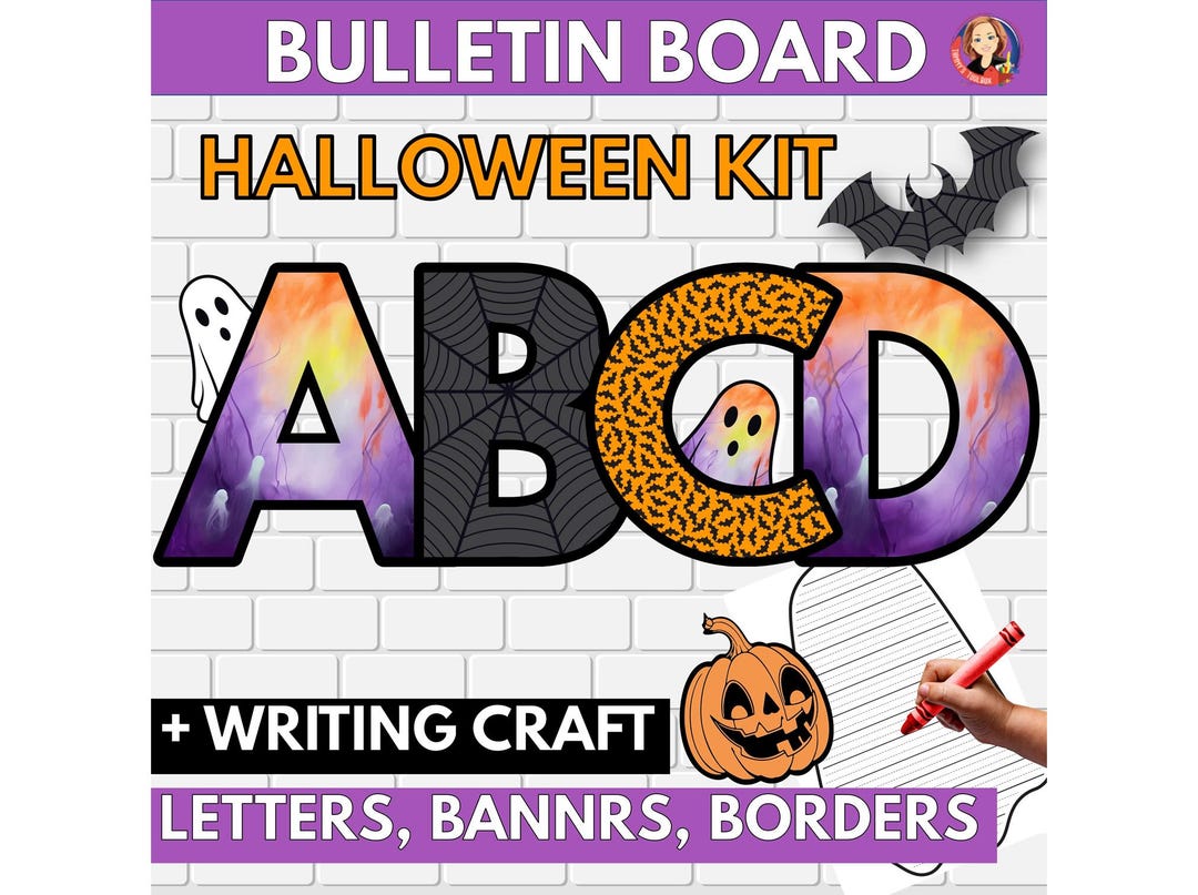 Halloween Bulletin Board Kit and Classroom Decor, Halloween Ghost ...
