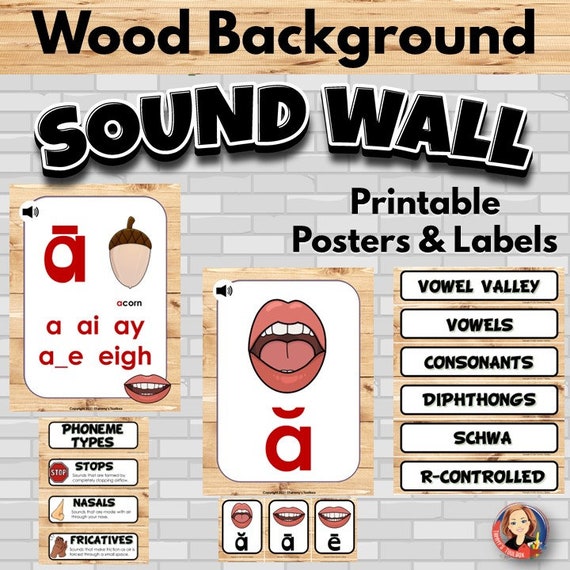 Sound Wall With Mouth Pictures in Rustic Wood Theme - Etsy