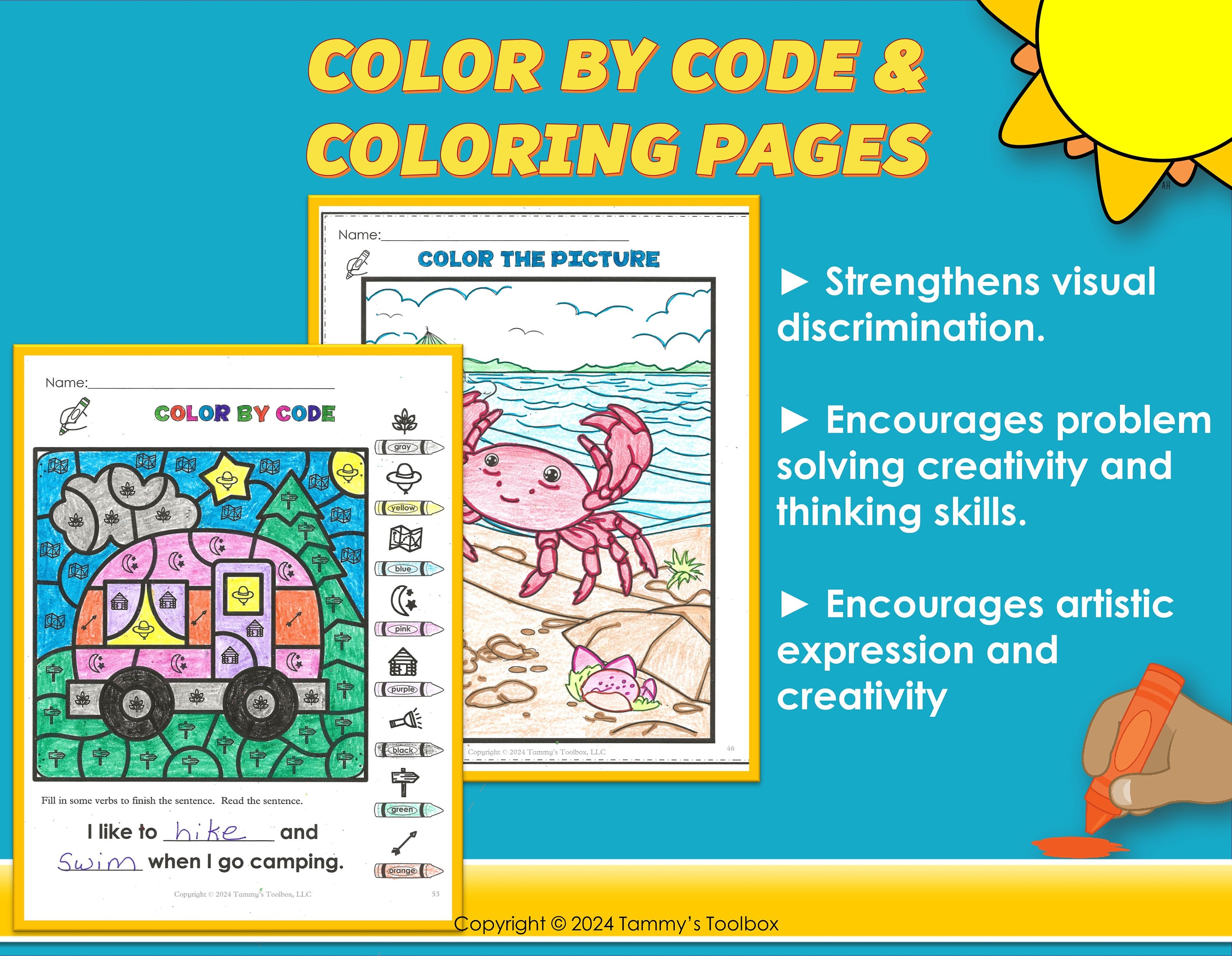 Summer Coloring Pages Summer Puzzles and End of the Year Packet, Summer ...