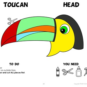 Tropical Birds All About Me Craft and Back to School Bulletin Board Kit ...