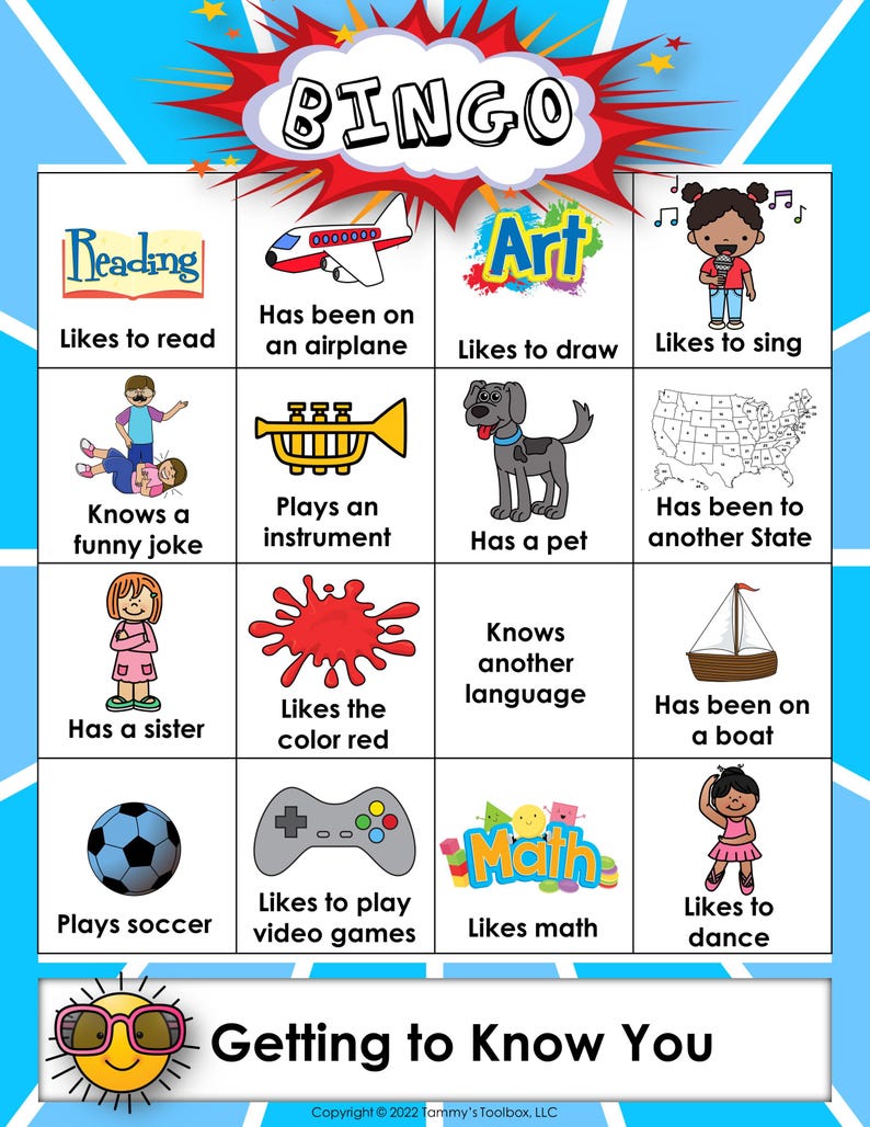 All About Me Bingo - Perfect for Back to School! Classroom Icebreaker ...