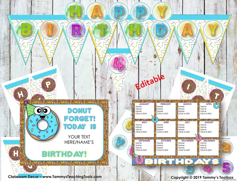 Donut Classroom Decor Bundle - Etsy Australia