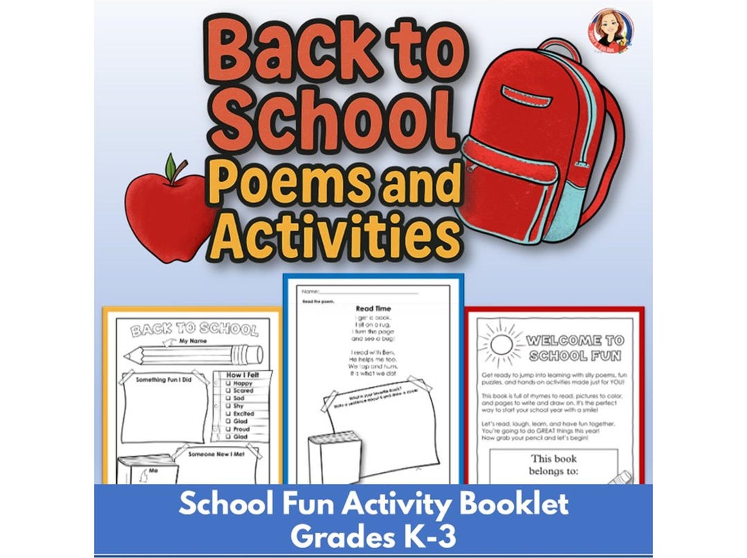 Back to School Decodable Poems and Phonics Activity Book for Kids | K-3 ...