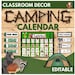 Editable Classroom Calendar in a Camping Theme, Printable Rustic ...