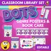 Classroom Library Genre Posters and Book Care in Polka Dots - Etsy
