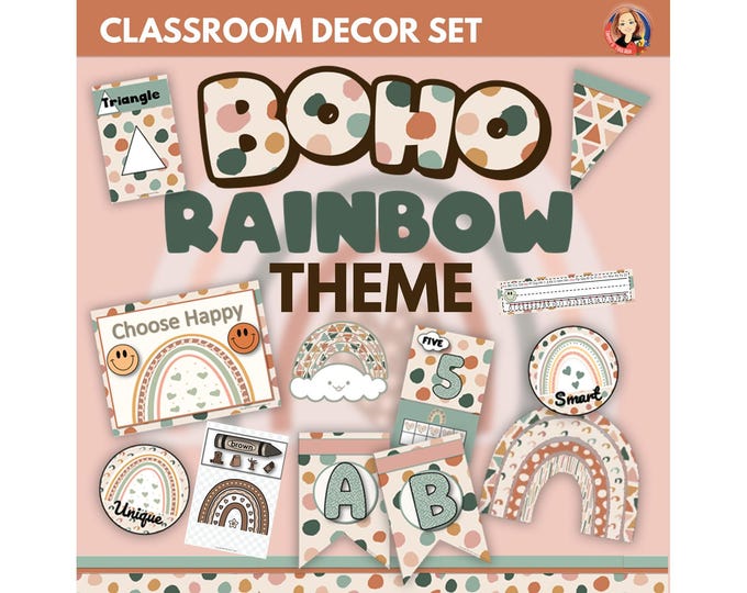 Boho Neutrals Classroom Decor | Bunting | Banner | Bulletin Board ...