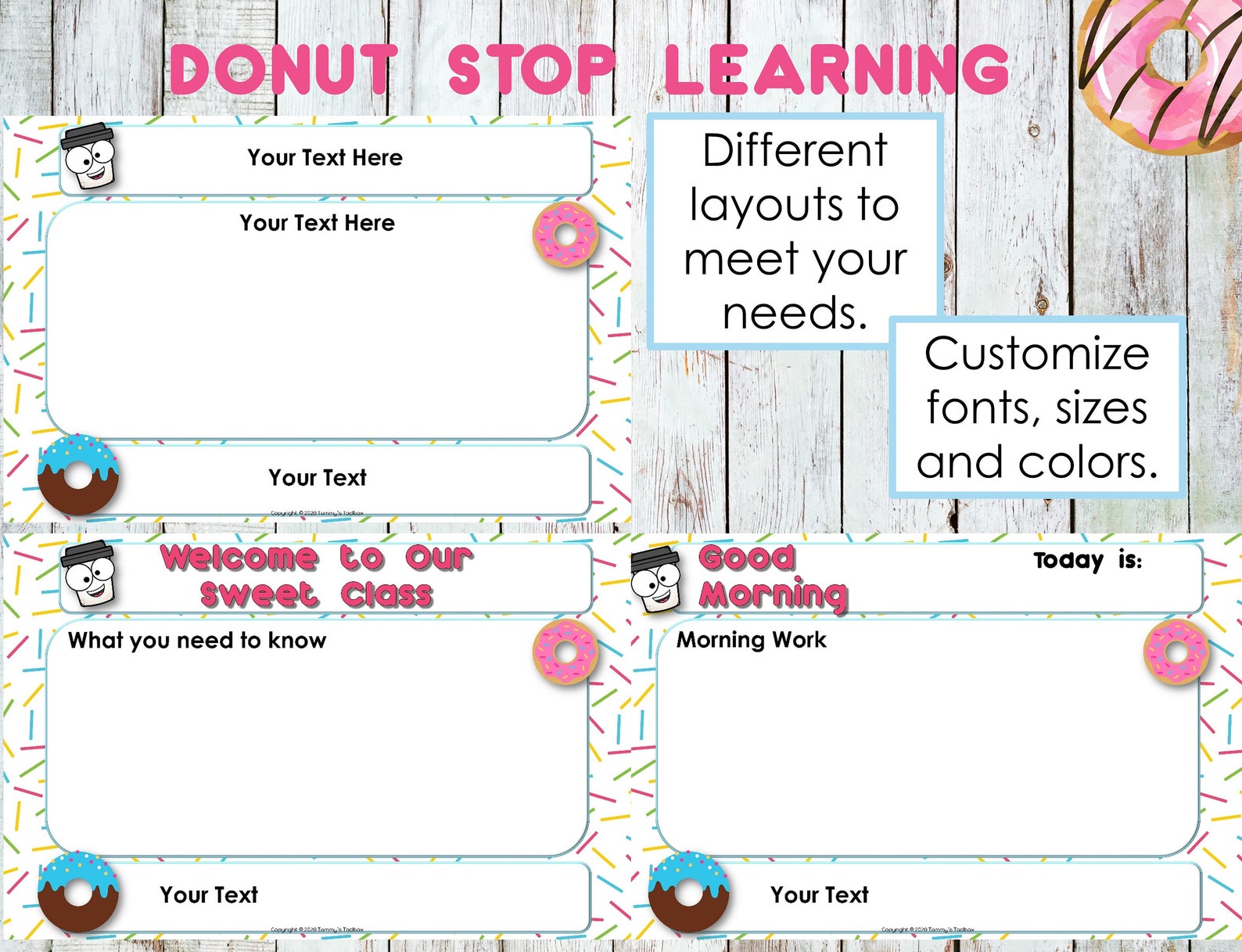 Digital Morning Work Assignment and Daily Agenda Slides in Donut Theme ...