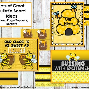 Bee Classroom Decor Theme and Activities, Bee Bulletin Board, Bee Theme ...