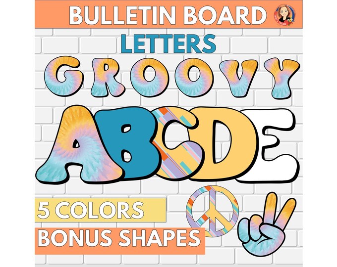 Happy Brights Bulletin Board Letters | A - Z, Letters and Numbers ...